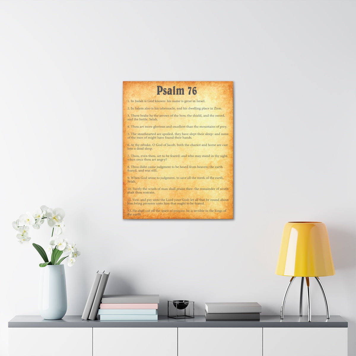 Trinx Psalm 76 Gold Bible Chapter Canvas Christian - Wrapped Canvas ...