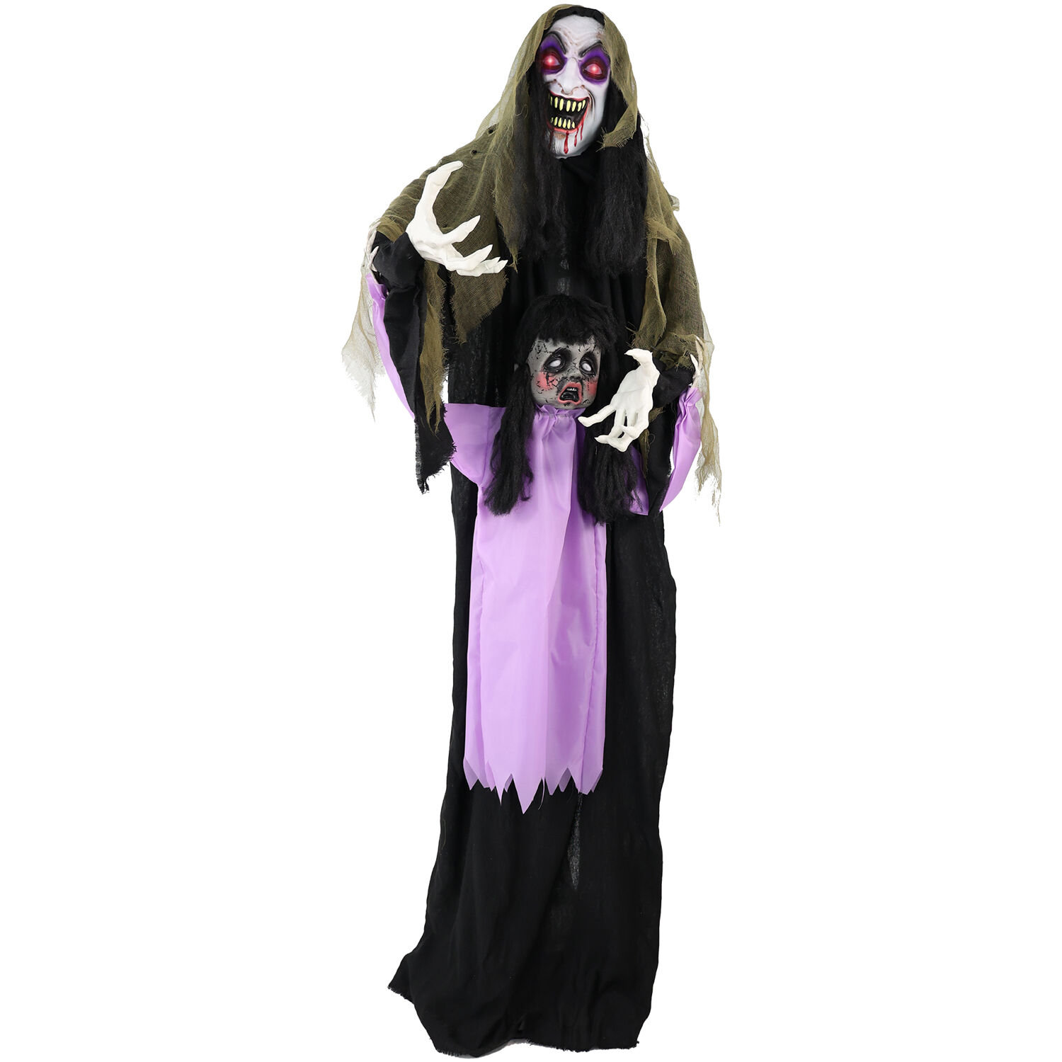 Haunted Hill Farm Lifesize Animatronic Vampire Lady with Baby for ...