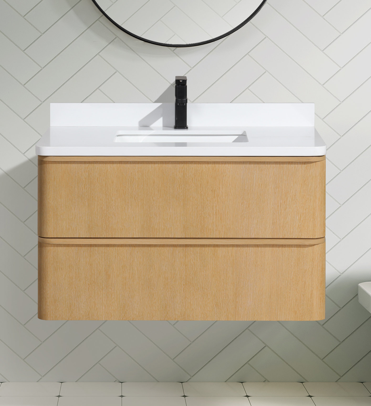 Ebern Designs Bueche 36" Single Floating Bathroom Vanity With ...
