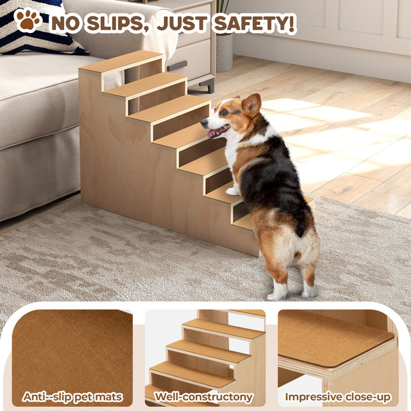 Tucker Murphy Pet™ Danka 7-Step Dog Stairs, Nonslip Bottom & Reviews ...