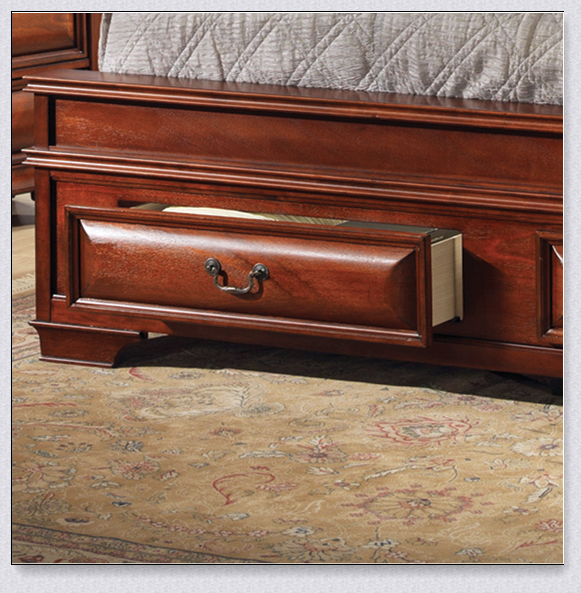 Hokku Designs Lavita G8850C-FB3 Full Storage Bed , Oak - Wayfair Canada