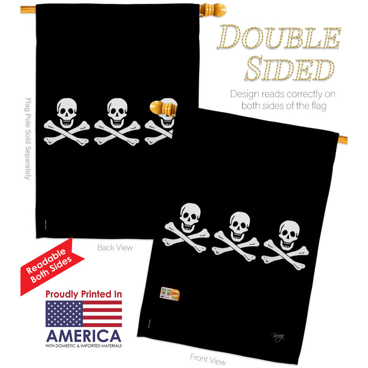 Breeze Decor Christopher Condent's House Flag Set Pirate Coastal Yard ...