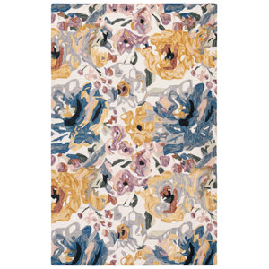 Lark Manor™ Alilia Floral Hand Tufted Wool/Cotton Area Rug in Light ...