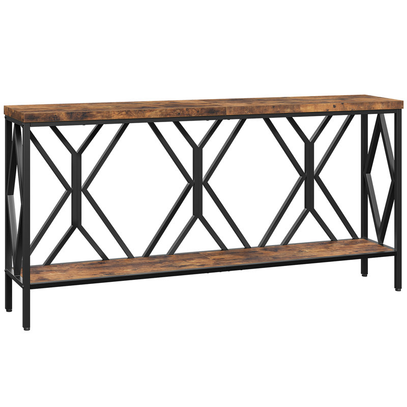17 Stories 70.8" Console Table with 2 Tier and Storage | Wayfair