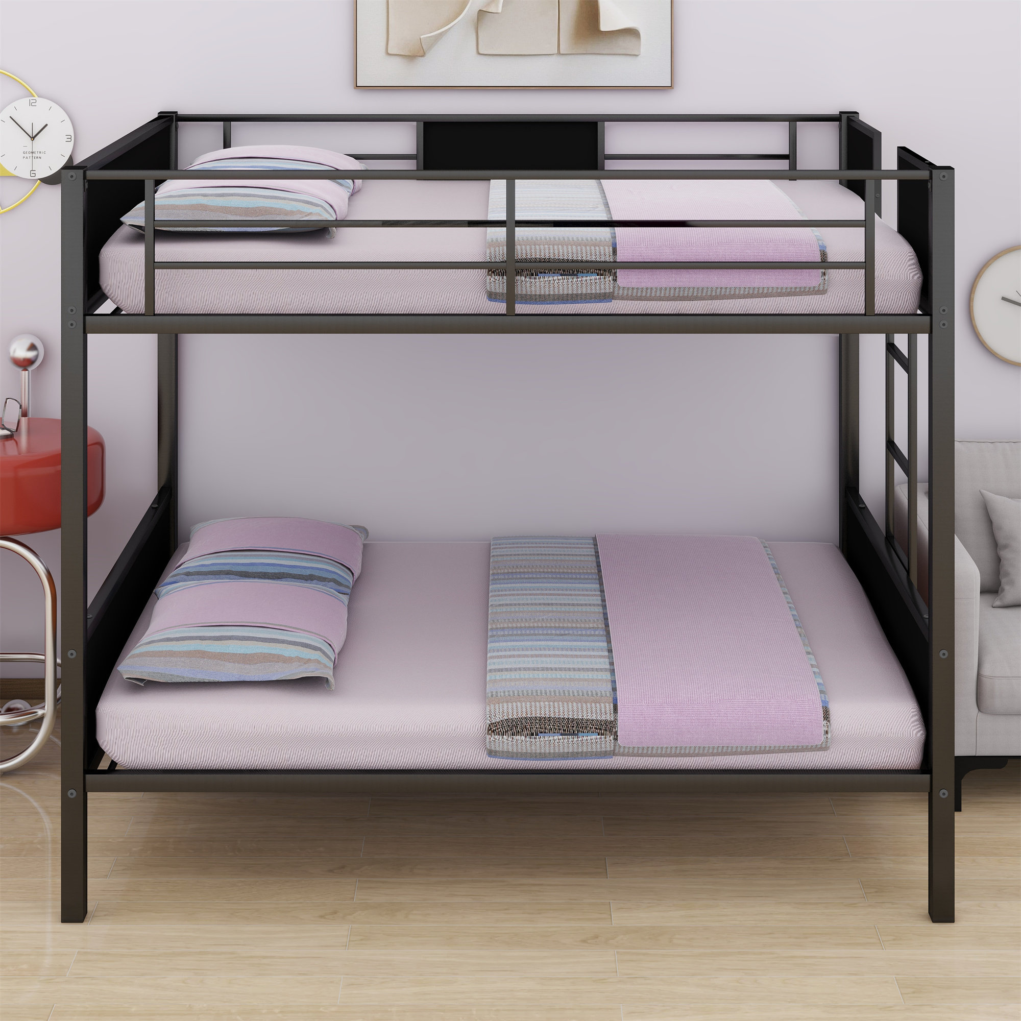 Mason & Marbles Bunk Bed Modern Style,Bunk Bed With Safety Rail, Built ...