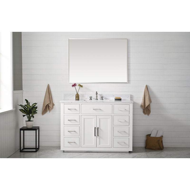 Sand & Stable Ingalls 48'' Single Bathroom Vanity with Quartz Top ...
