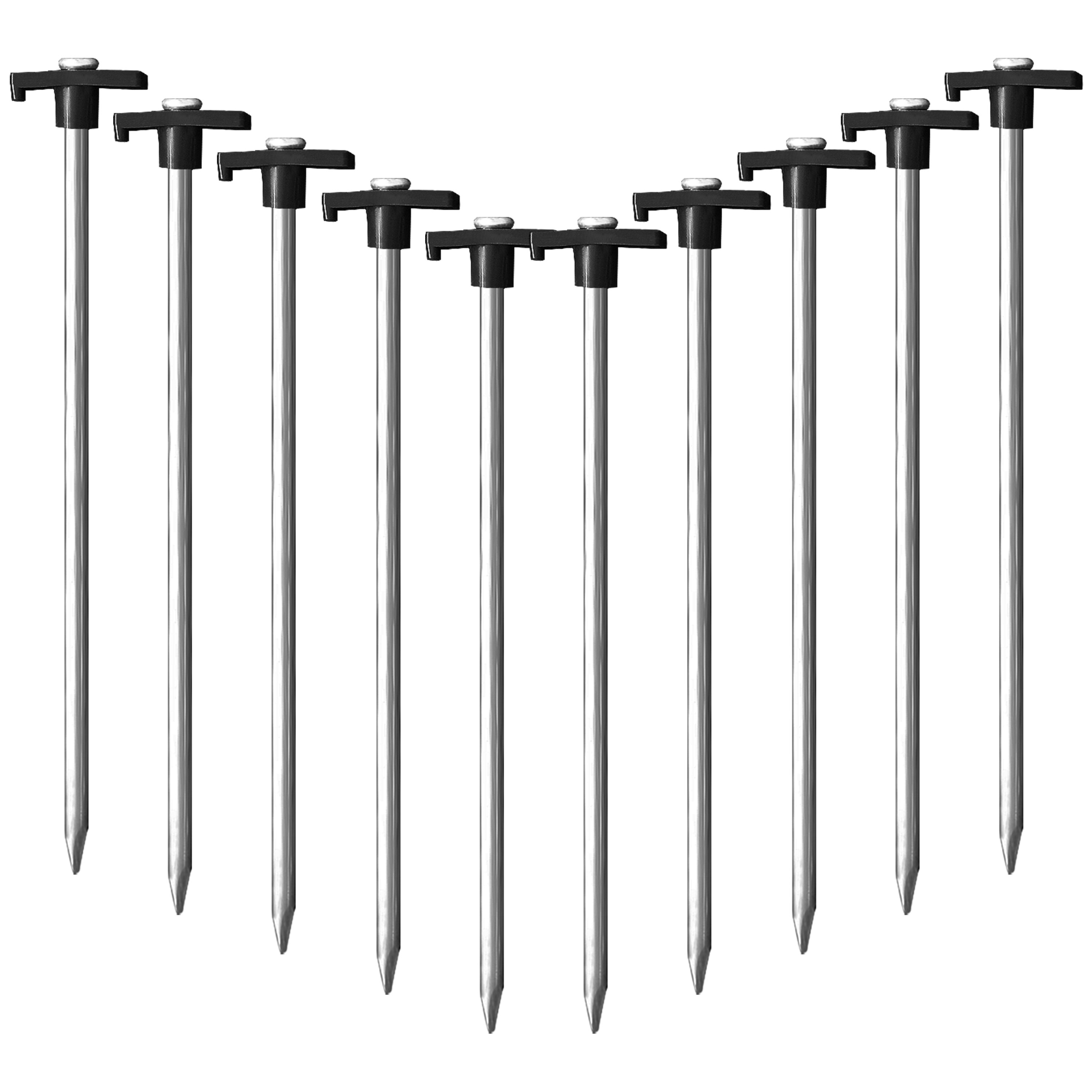 Arlmont & Co. Amaira Galvanized Metal Tent Pegs Stake Non-Rust Camping ...