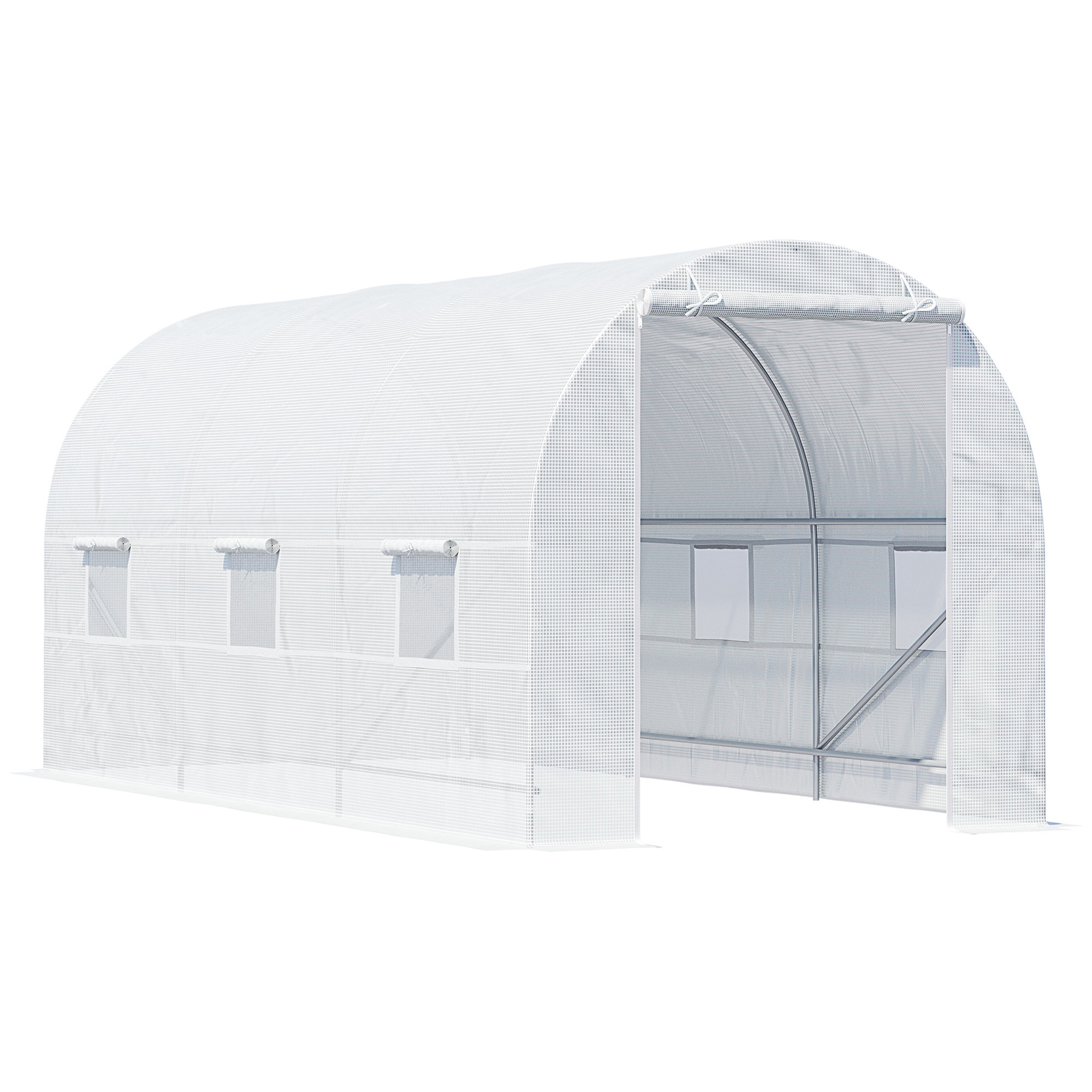 Ophelia & Co. Outsunny 15' X 7' X 7' Walk-In Tunnel Greenhouse | Wayfair