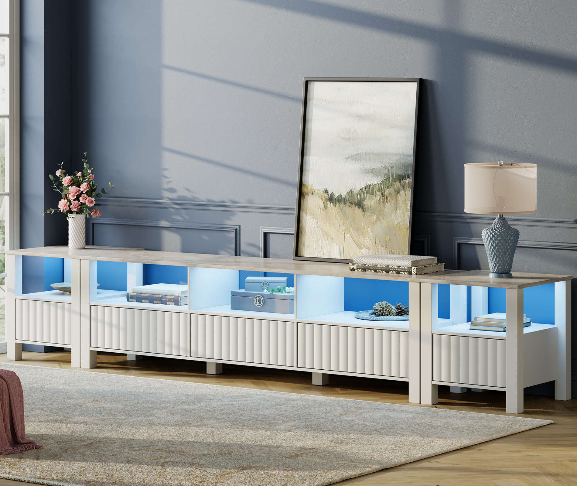 Wade Logan Carnetta TV Stand for TVs up to 85" & Reviews - Wayfair Canada