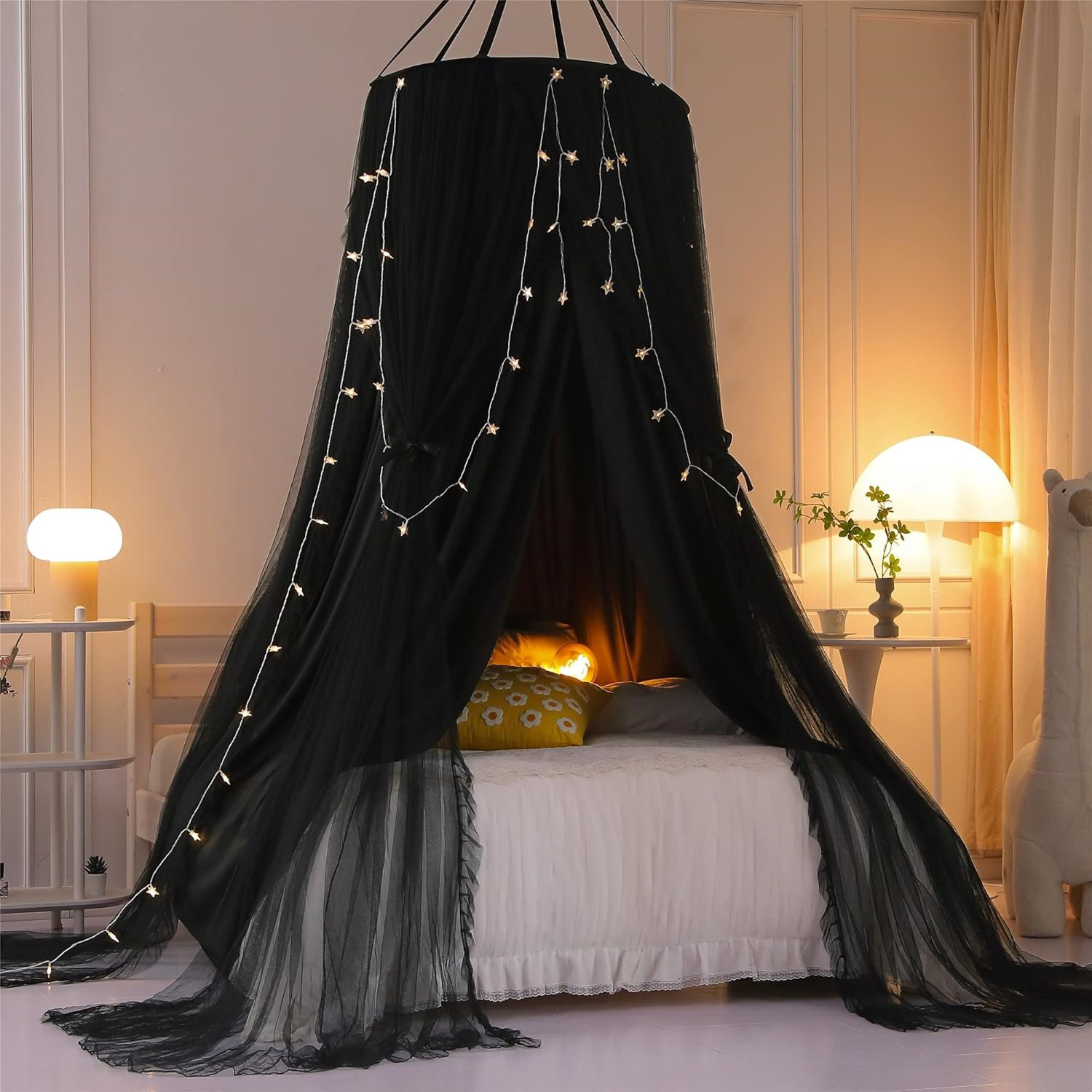 water bed outlet A Double Layer Princess Round Dome Canopy Bed Curtain ...