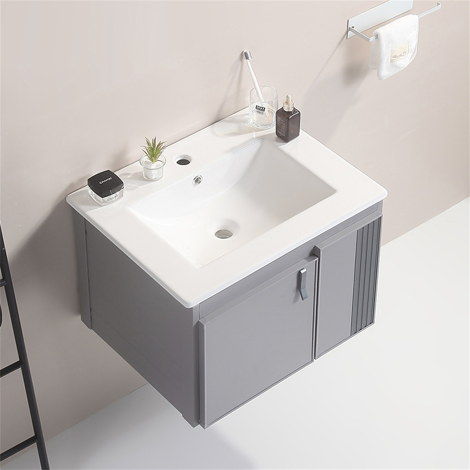 Hokku Designs 24' Stylish Aluminum Wall Mounted Bathroom Vanity With ...