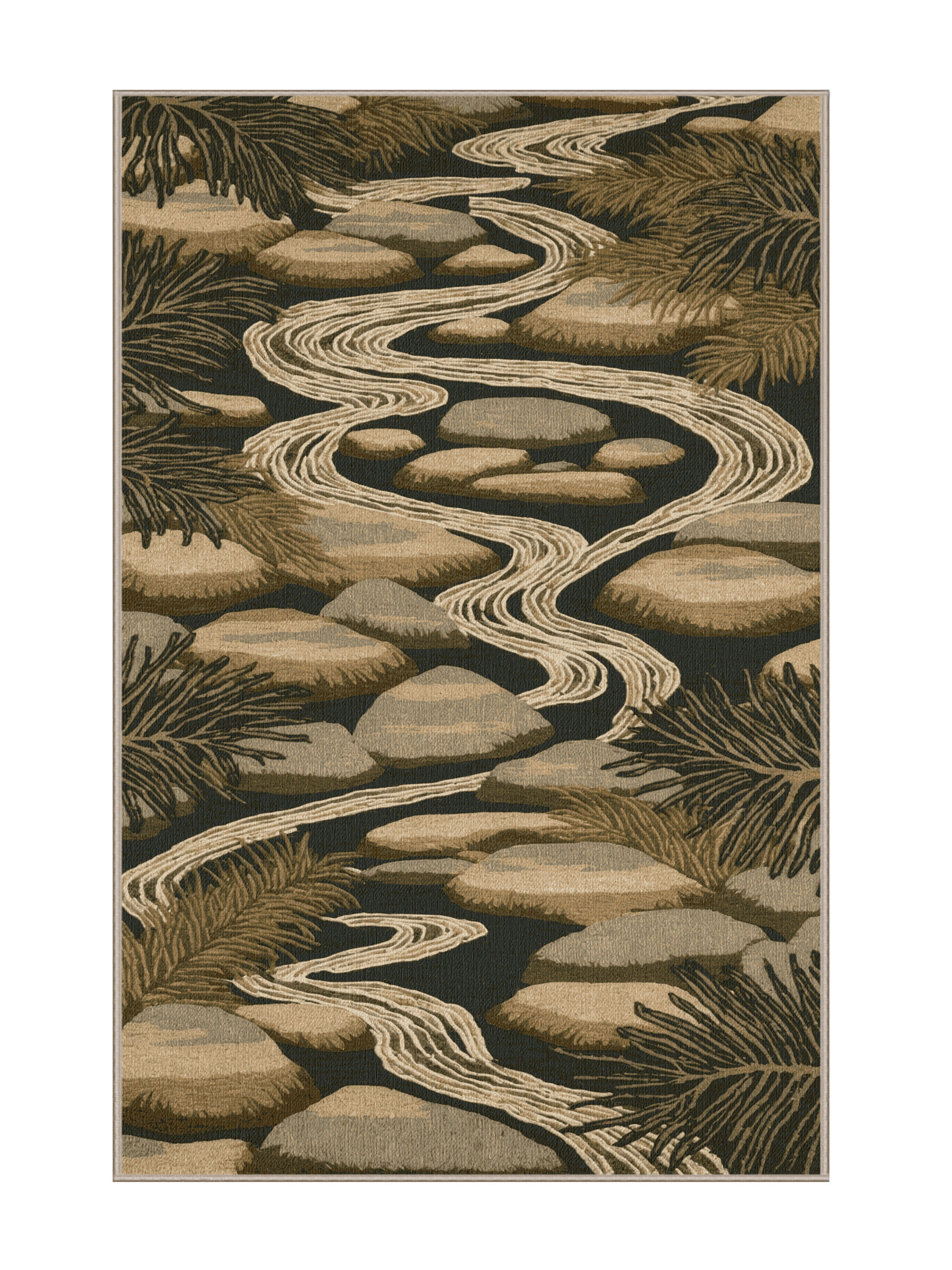 Foundry Select Machine Washable Nature Brown Area Rug | Wayfair
