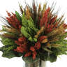 Primrue Heather and Wheat Fall Arrangement in Glass Vase with Birch ...