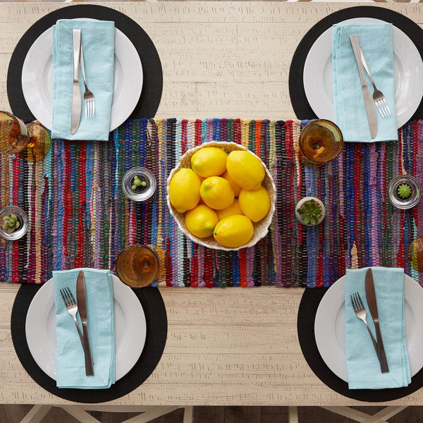 World Menagerie Aelia Rectangle Striped Cotton Table Runner & Reviews ...