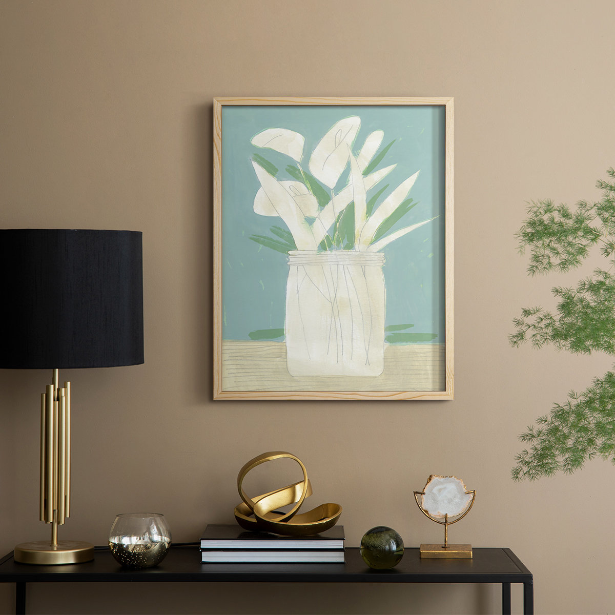Winston Porter Muted Spring Arrangement IV Framed Print - Solid Wood ...