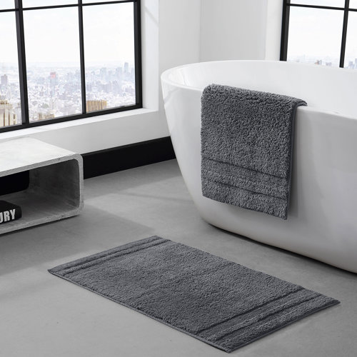 Gray & Silver Bath Rugs & Mats You'll Love | Wayfair