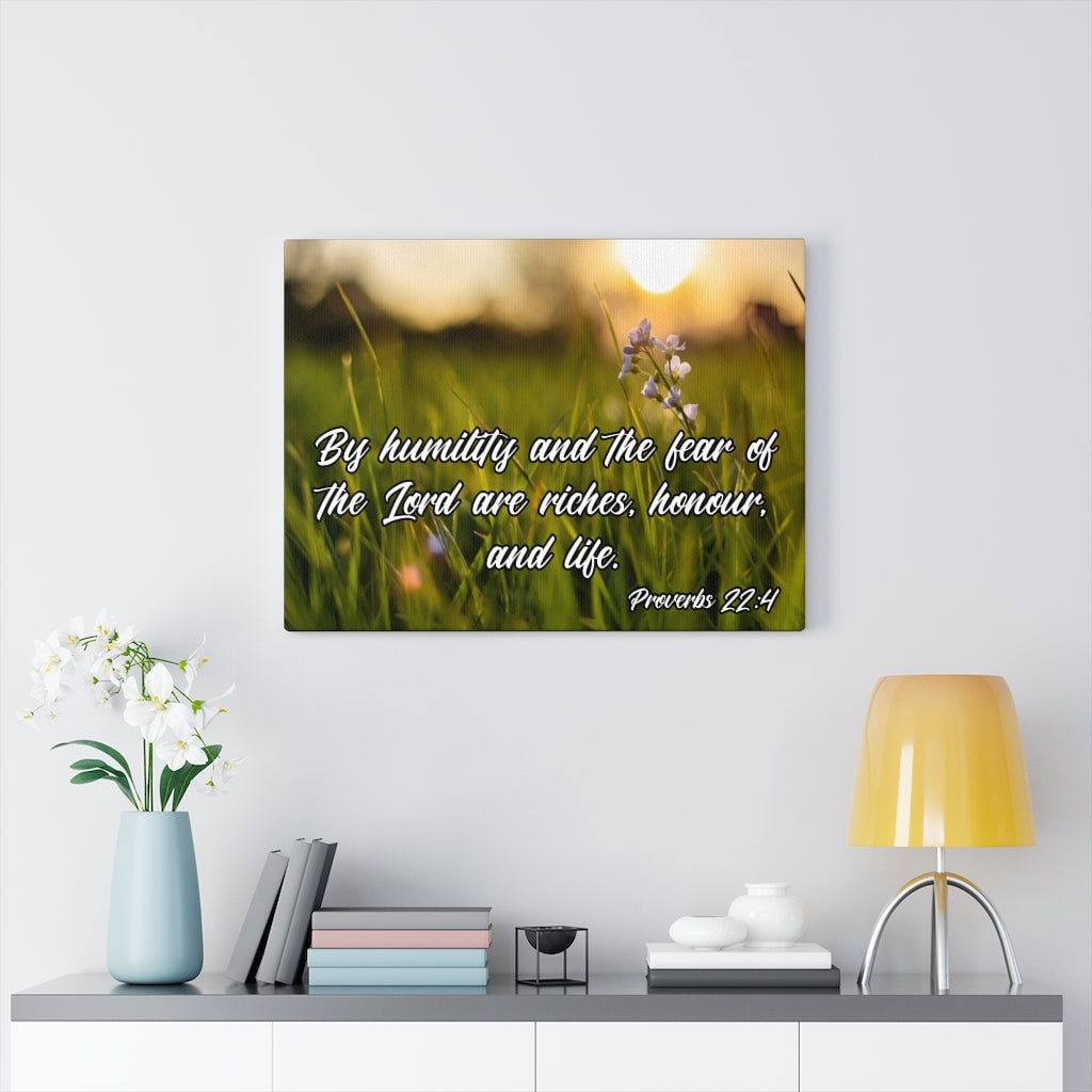 Blue Elephant Humility and Fear Proverbs 22:4 - Wrapped Canvas ...