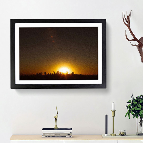 East Urban Home Sunset over the City - Picture Frame Painting Print ...