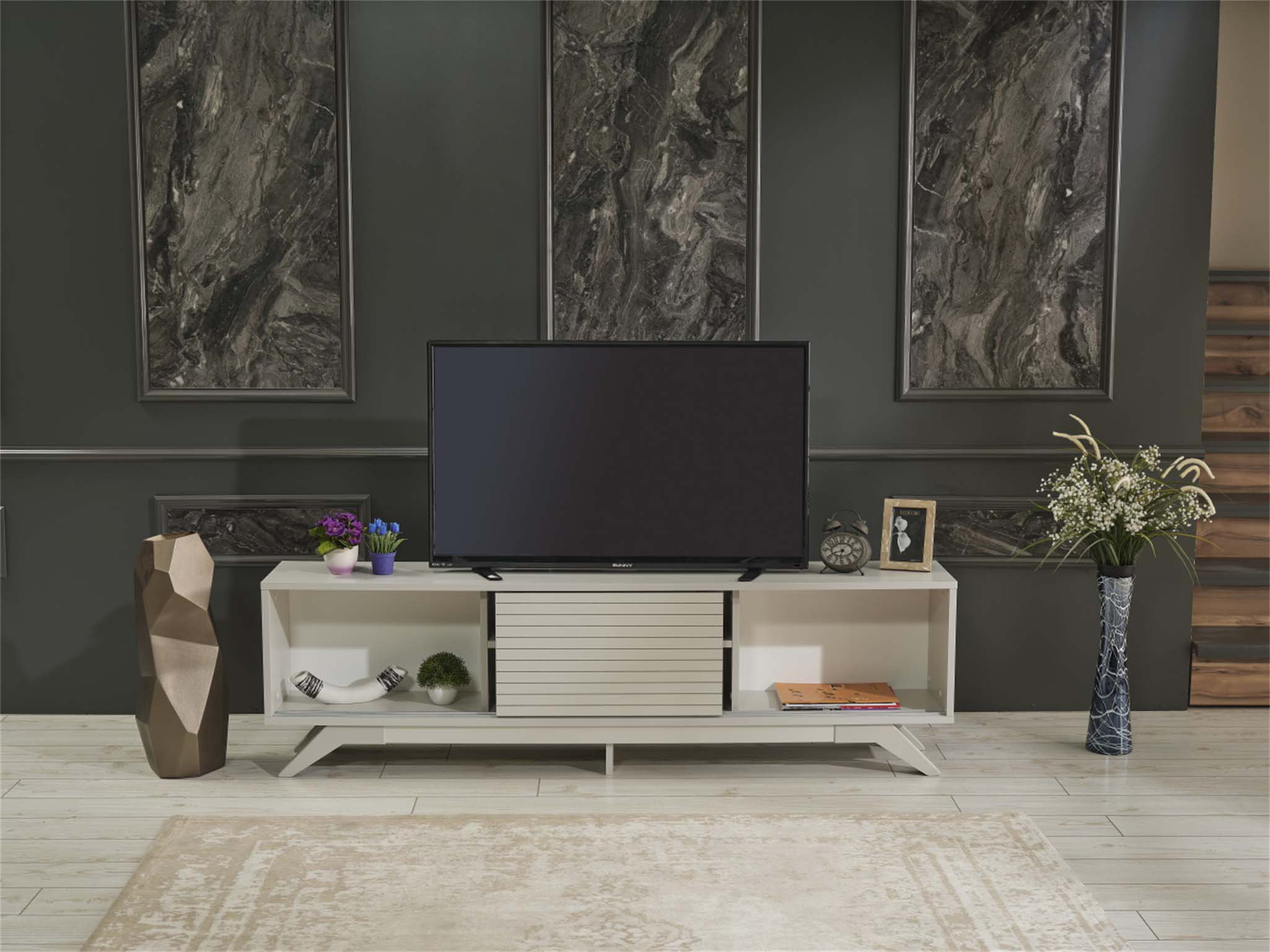 Latitude Run® Furnishome Luxia Mid Century Modern TV Stand With 2 ...