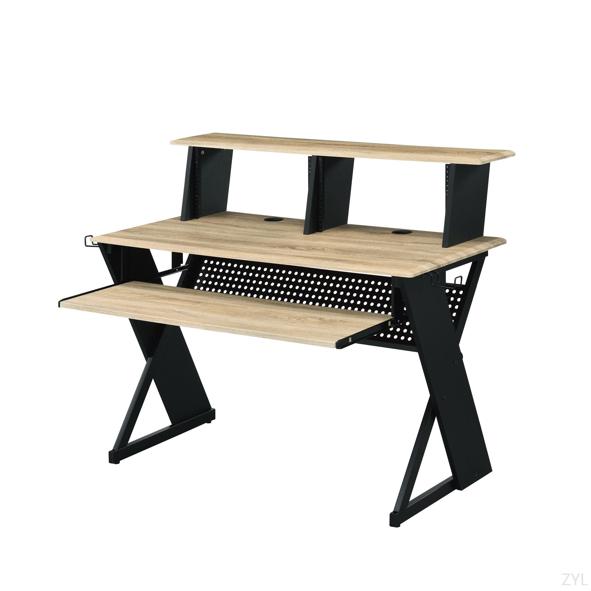 17 Stories Natural Finish Music Recording Studio Desk - Wayfair Canada