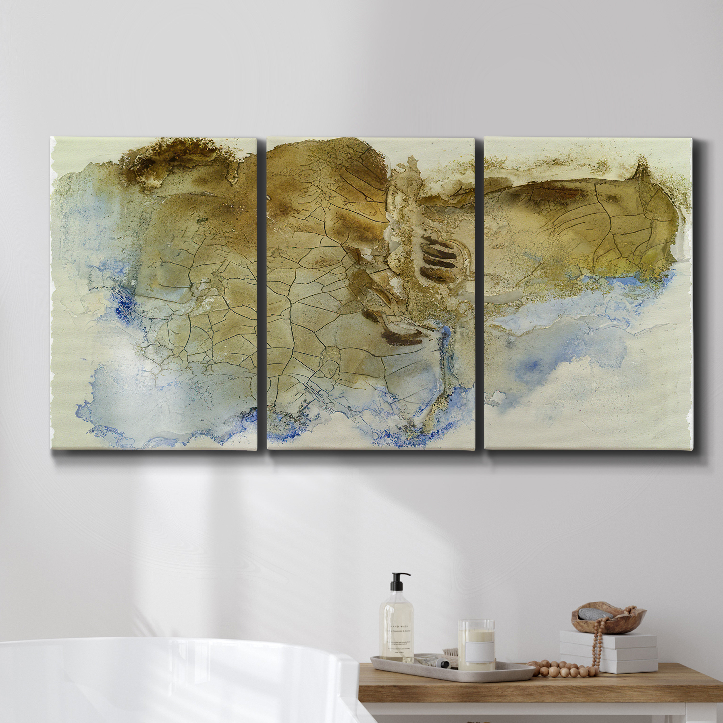 Wrought Studio™ Parallel Striae I - Multi Piece Framed Canvas | Wayfair