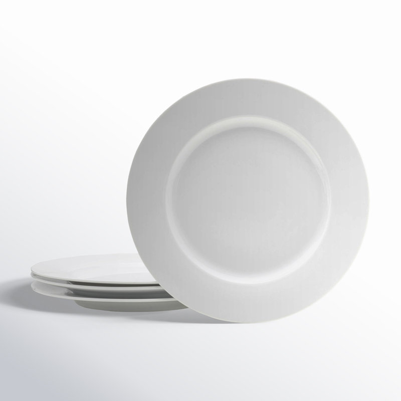 Birch Lane™ Max Classic Rim Porcelain 10.75-Inch Dinner Plate ...