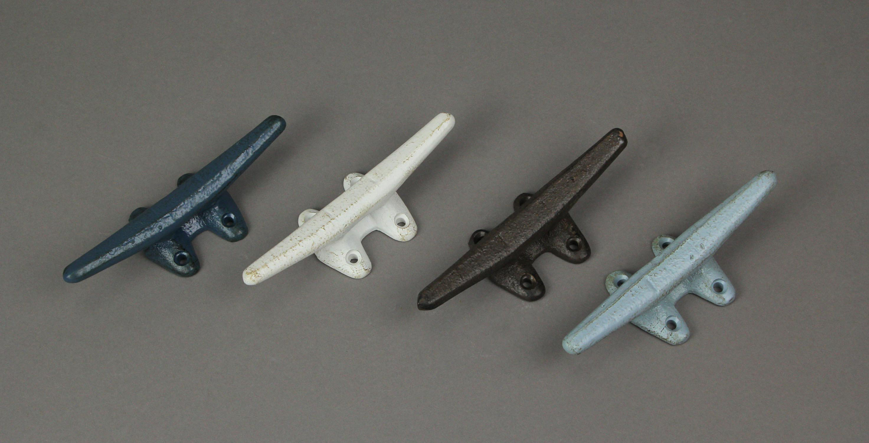 Breakwater Bay Set 4 Coastal Color Cast Iron Nautical Boat Cleat Hooks ...