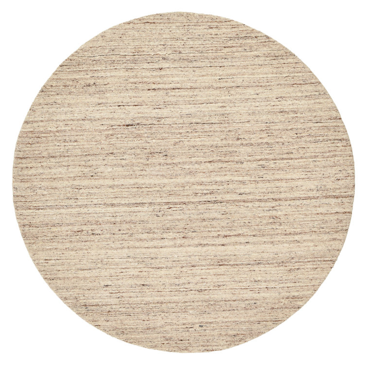 Theko Round Pure Solid Colour Hand Woven Hand Loomed Area Rug | Wayfair ...
