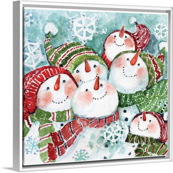 The Holiday Aisle® " Snowmen Friends " by Susan Winget Painting Print ...