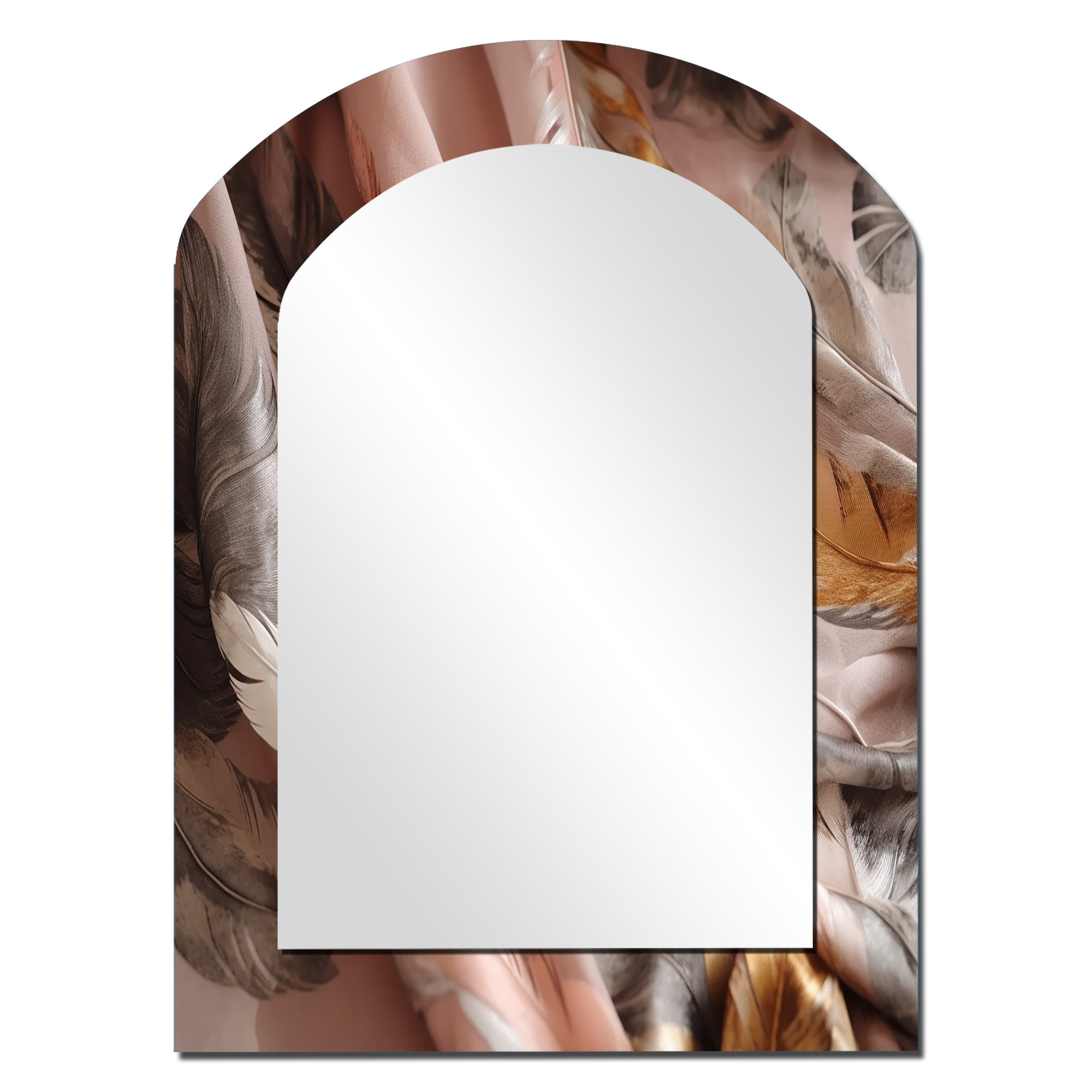 Mercer41 Gold Glamorous Feathers Of Boho Fantasy II - Gold Arch Wall ...