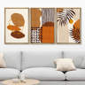 wall26 " Brown Abstract Mid Century " 3 - Pieces on | Wayfair