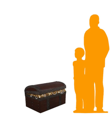 Canora Grey Stajah Pirate Treasure Chest Life Size Statue | Wayfair