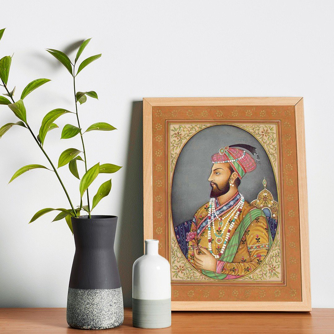 Exotic India Shah Jahan - The King | Water Color Painting On Paper ...