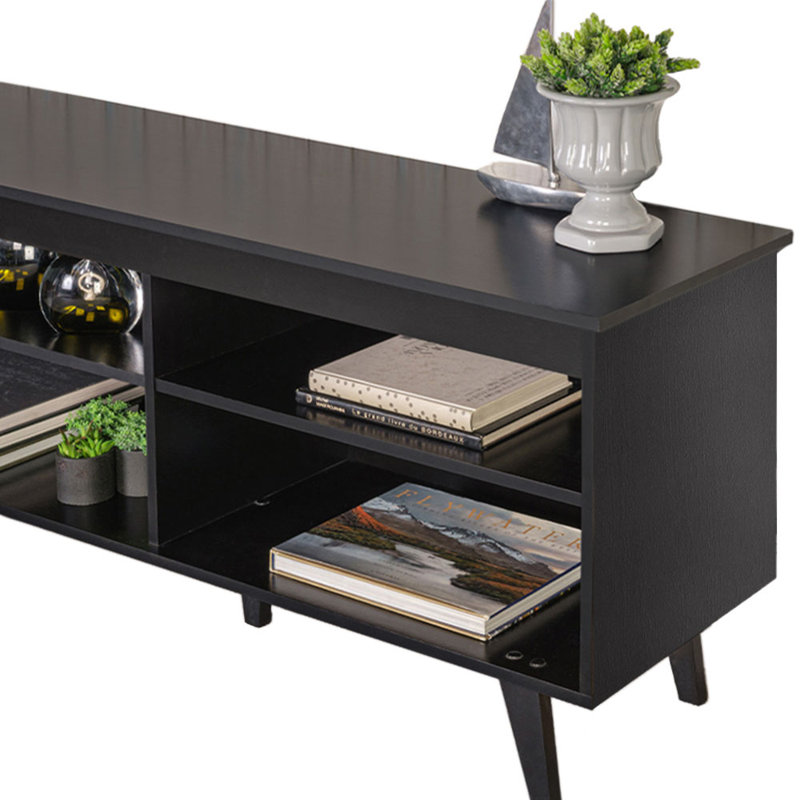 George Oliver Harmie TV Stand Entertainment Center with 4 Shelves and ...