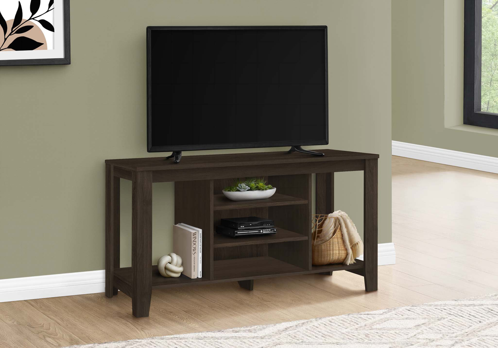 Lark Manor™ Versatile Media Entertainment Console with Multiple Shelves ...