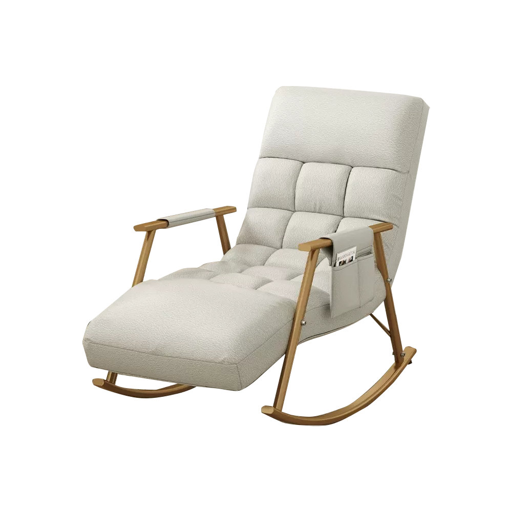 Comfort Zone Furniture.e Adjustable Ergonomic Rocking Chair Metal ...