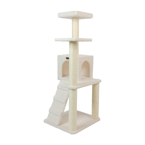 Armarkat 53" Classic Fleece Covered High Real Wood Cat Tree & Reviews ...