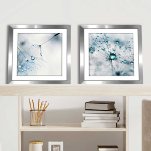 Latitude Run® Baby Blue' Print Under Glass | Wayfair