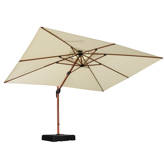 Purple Leaf Double Top Deluxe 108'' x 144'' Rectangular Cantilever ...