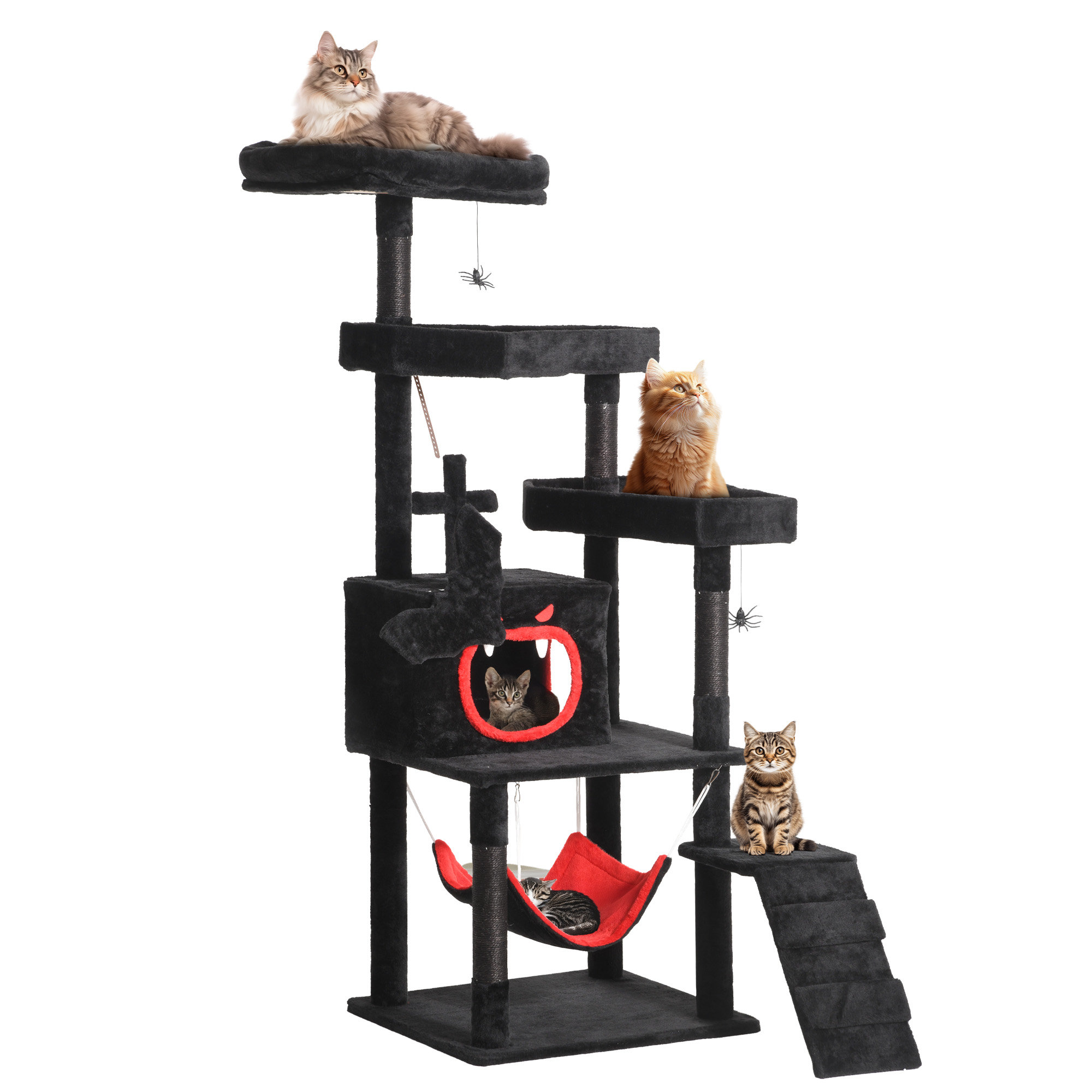 Archie & Oscar™ Gothic-Themed Cat Tree with Hammock and Scratching ...
