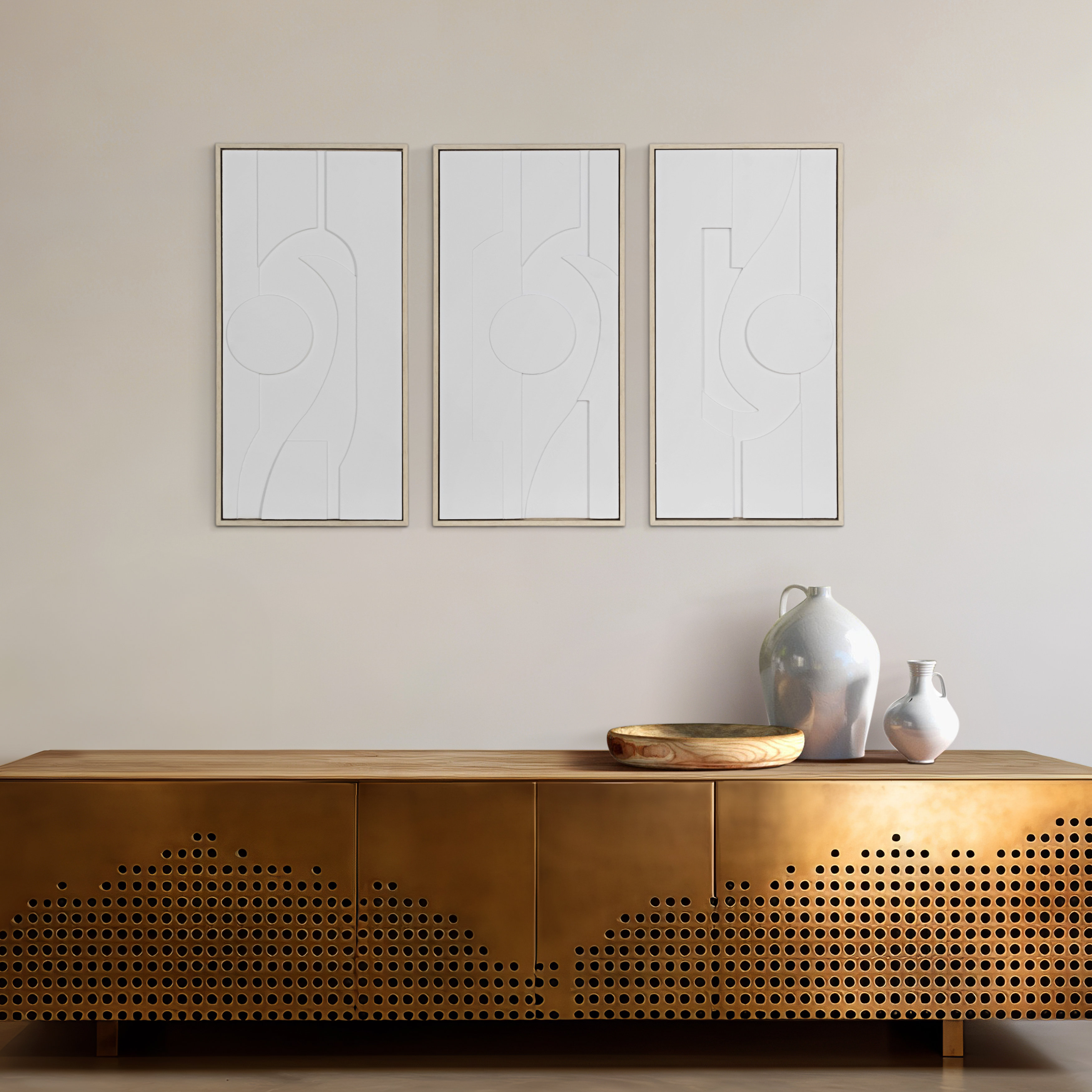 Ivy Bronx Sagebrook Home Contemporary Novak Dimensional Wall Decor Set ...