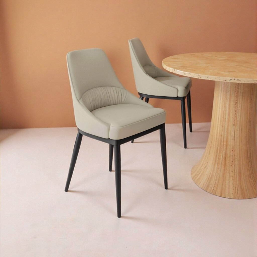 Corrigan Studio® Set of 2 Modern Armless Dining Chairs - Upholstered ...