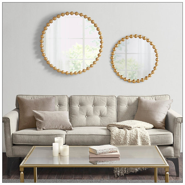 Mercer41 Metal Room Wall Mirror with Beaded Detailing & Reviews | Wayfair