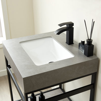 Vinnova 24'' Single Bathroom Vanity with Stone Top & Reviews | Wayfair