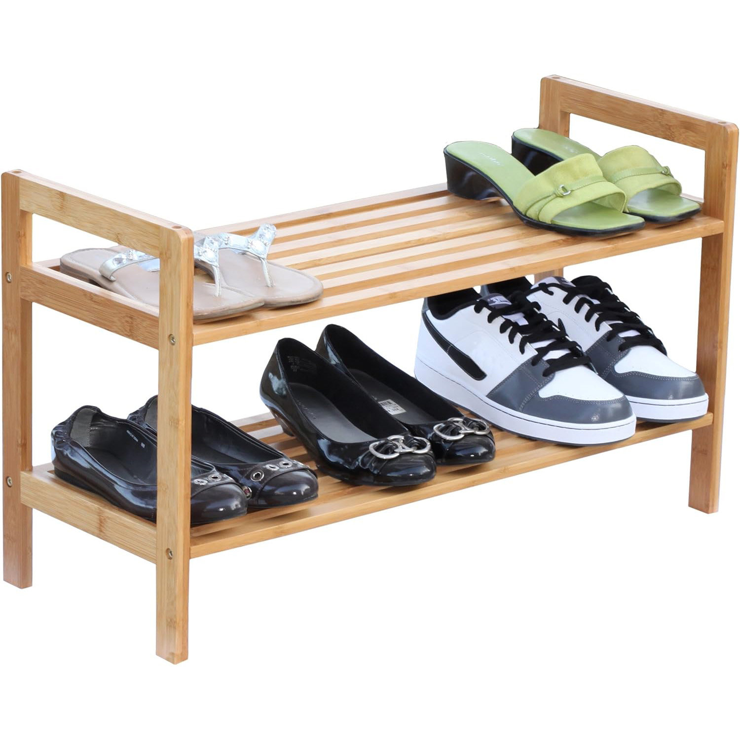 Ebern Designs 2-Tier Bamboo Shoe Rack, Brown - Wayfair Canada