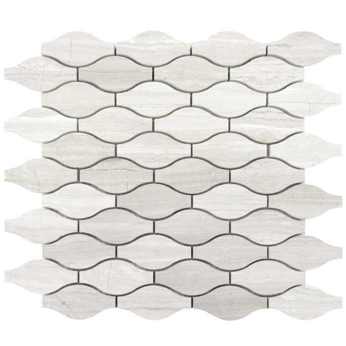 Luxsurface Wave 2" x 3" Wood Mosaic Tile | Wayfair