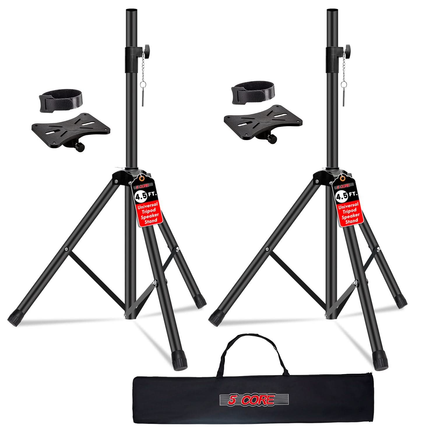 5 Core Speaker Stand Adjustable 31 to 54" PA DJ Tripod Stands Heavy ...