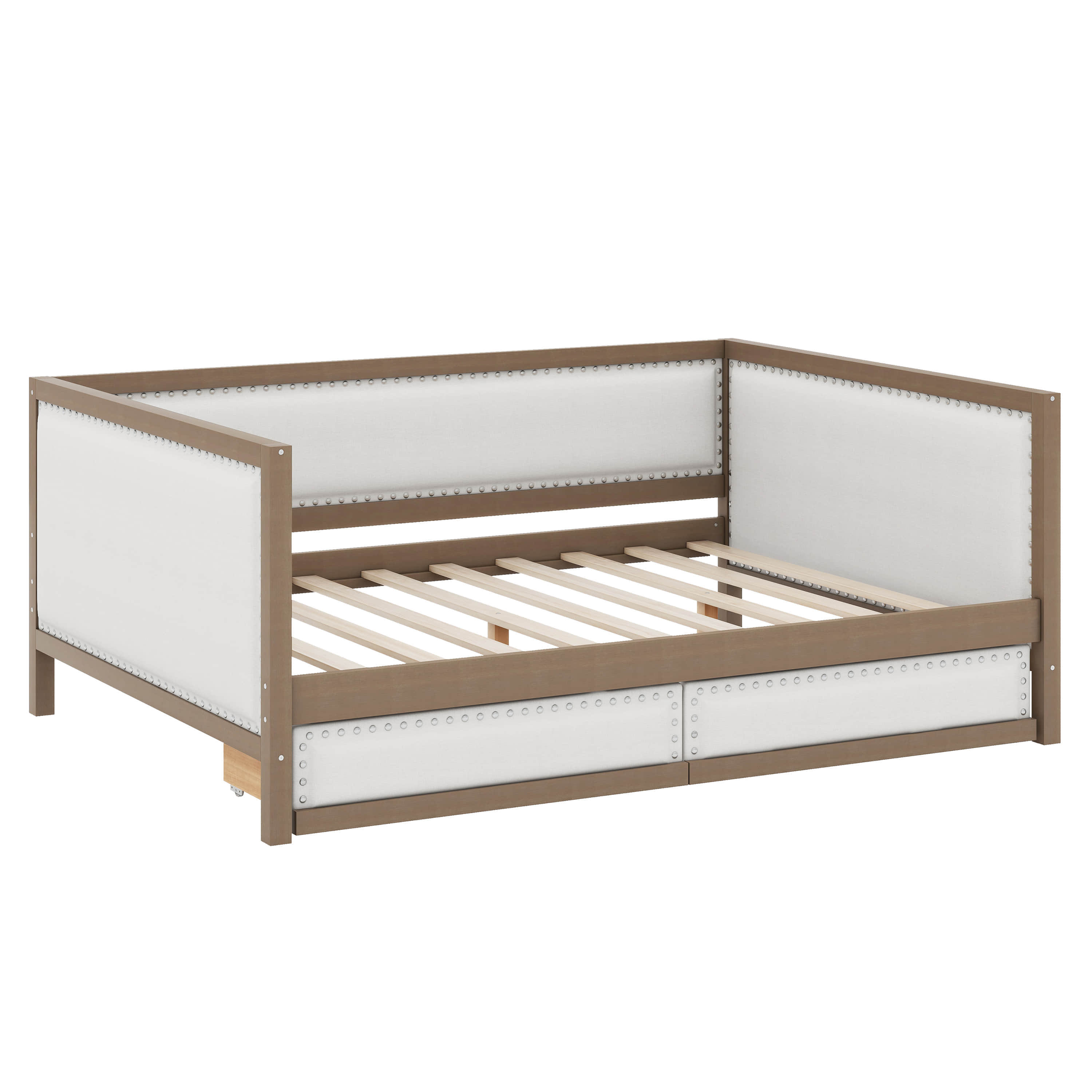 Red Barrel Studio® Carlett Full Size Upholstered Daybed with 2 Drawers ...