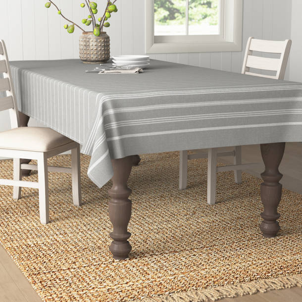 August Grove® Byrge Rectangle Striped Cotton Tablecloth & Reviews | Wayfair