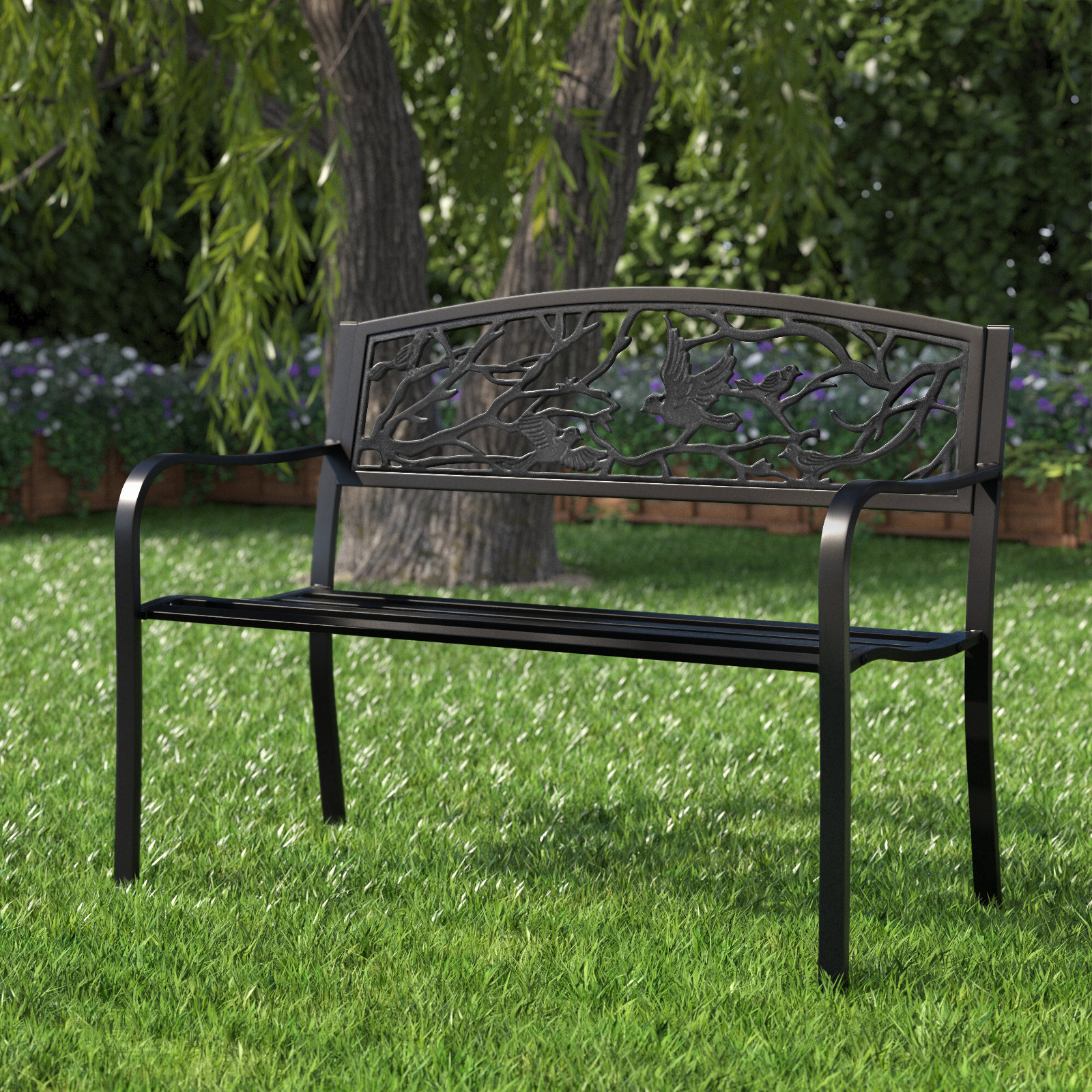 Laurel Foundry Modern Farmhouse Avery Birds and Branches Metal Garden ...